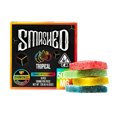 "SMASHED" LIQUID DIAMONDS THC INFUSED SOUR GUMMIES - MIXED FRUITS ...